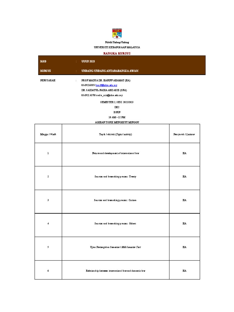 Course Outline PIL | PDF