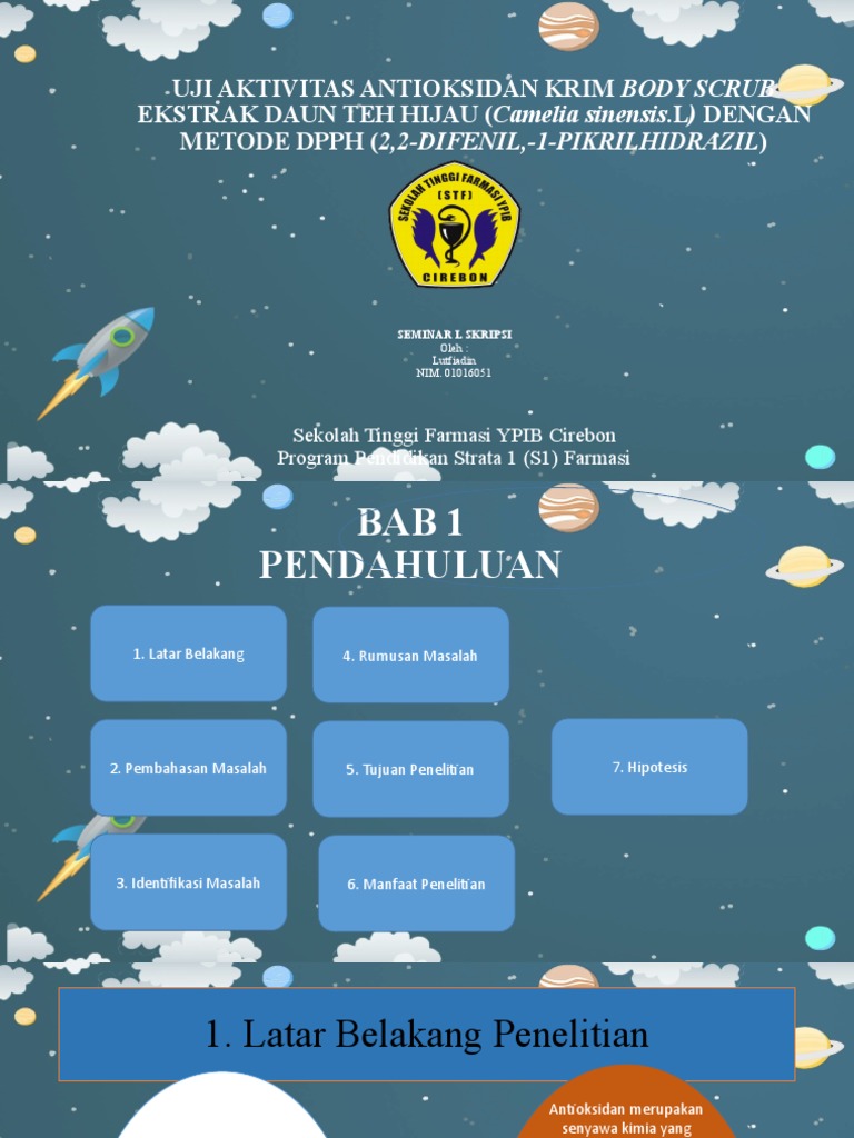 Uji Aktivitas Antioksidan Krim Body Scrub EKSTRAK DAUN TEH HIJAU ...