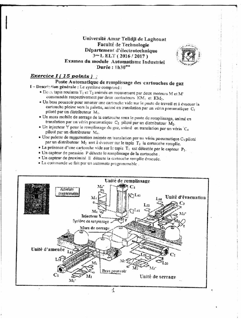 Examen3 Automatisme Industrielle PDF | PDF