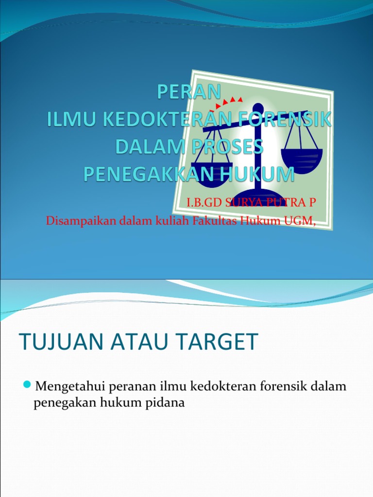 Peran Ilmu Kedokteran Forensik | PDF