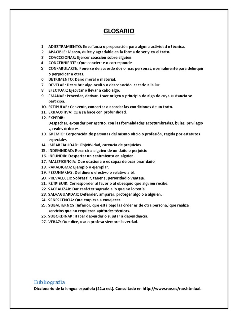 GLOSARIO | PDF | Relaciones personales, crianza y desarrollo personal | Salud y bienestar