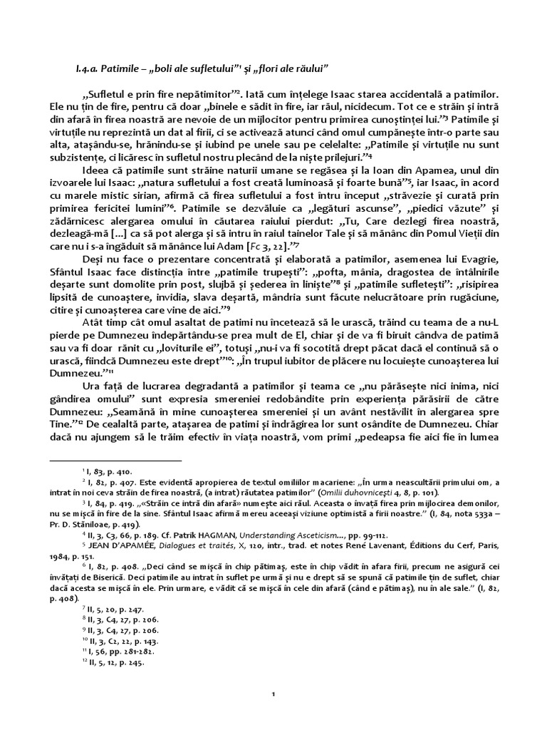 Despre Patimi - Completare | PDF