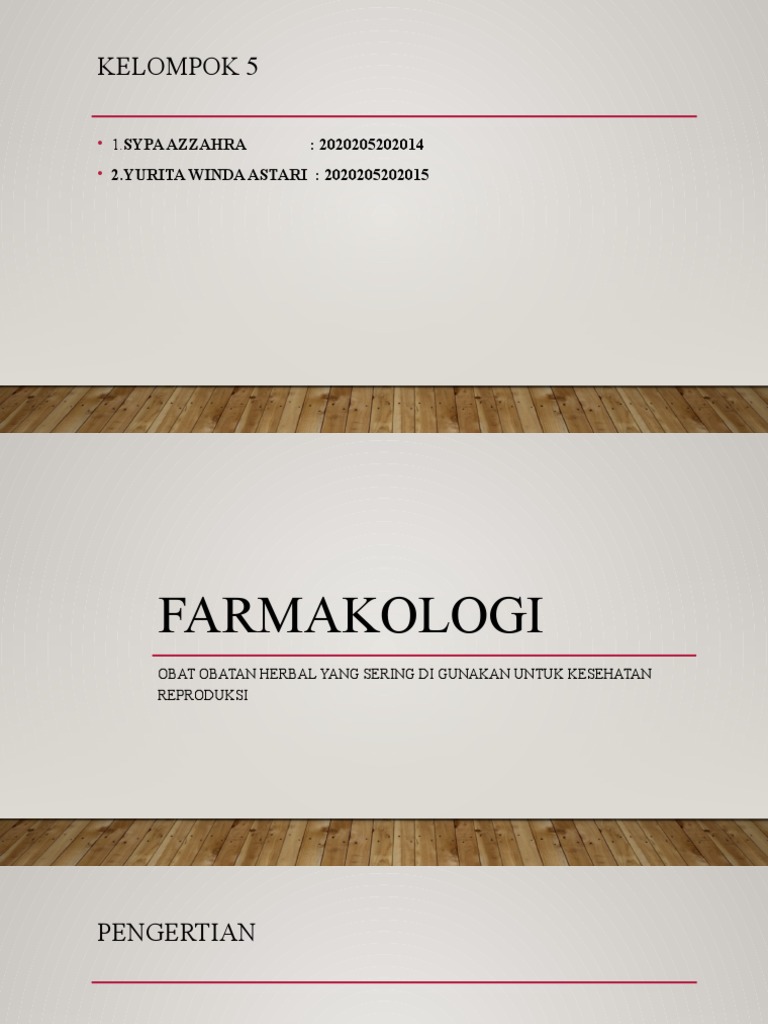 ppt farmakologi.pptx | PDF