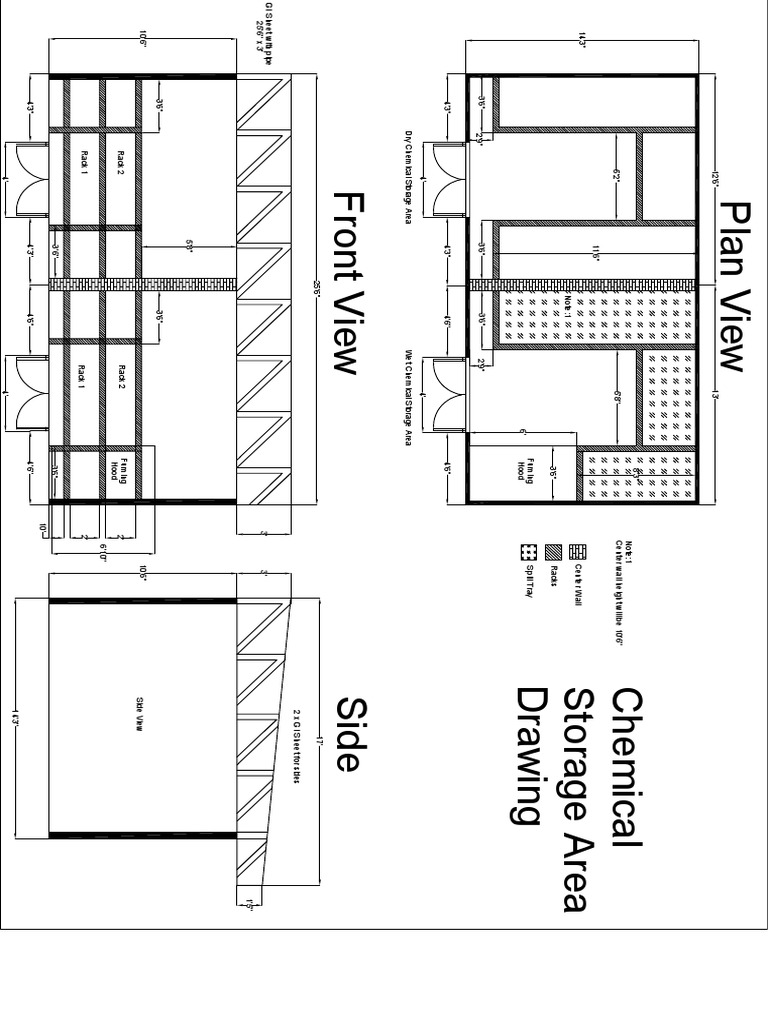 Chemical Storage Area Drawing Modified PDF | PDF
