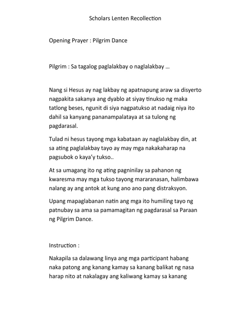 Pilgrim Dance Prayer | PDF