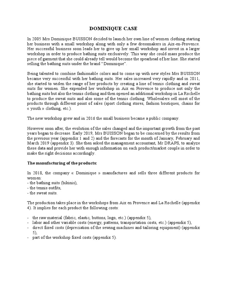 Dominique Case | PDF