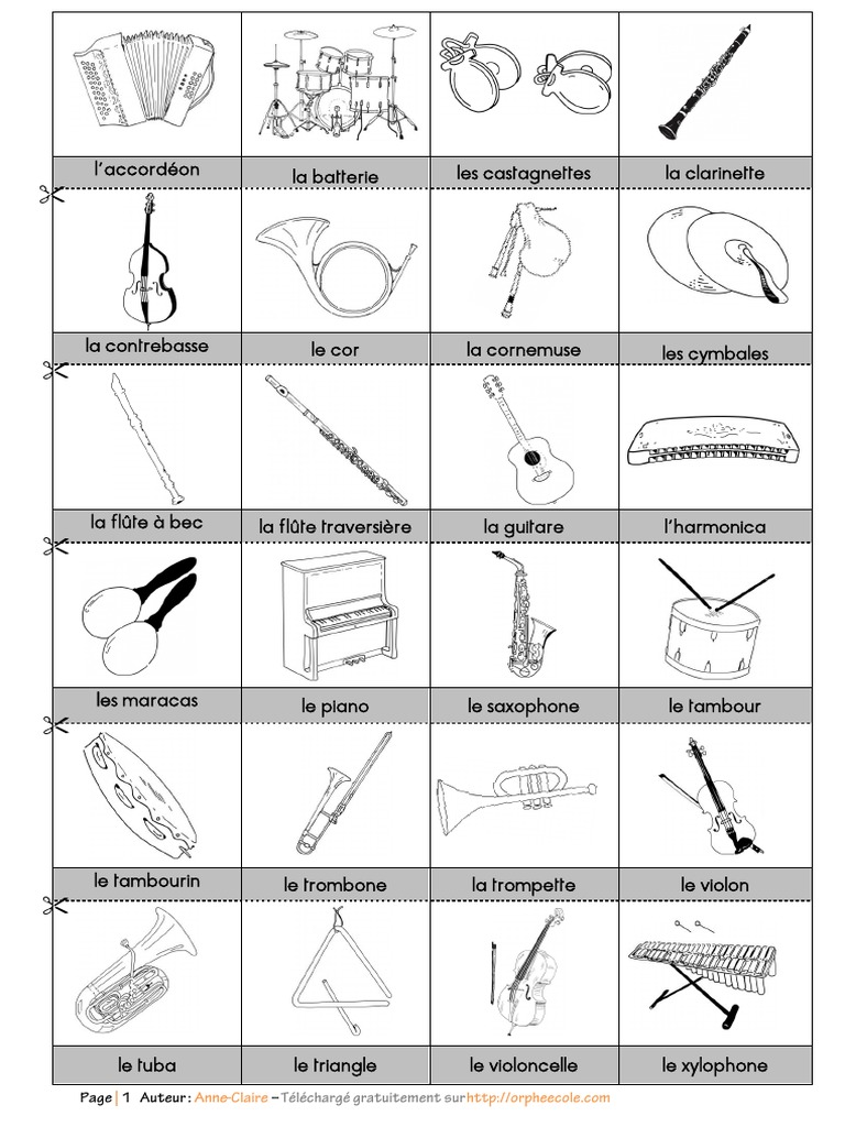 Imagier des instruments de musique | PDF