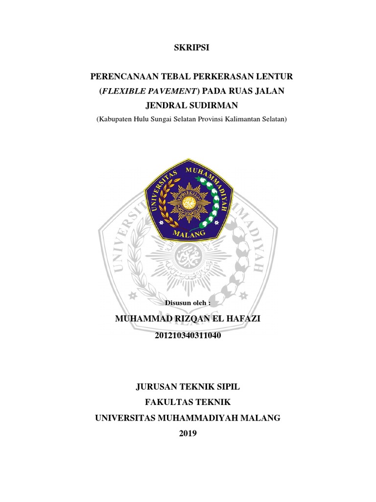 Dokumen - Tips - Skripsi Perencanaan Tebal Perkerasan 2019 8 24 Skripsi Perencanaan Tebal ...