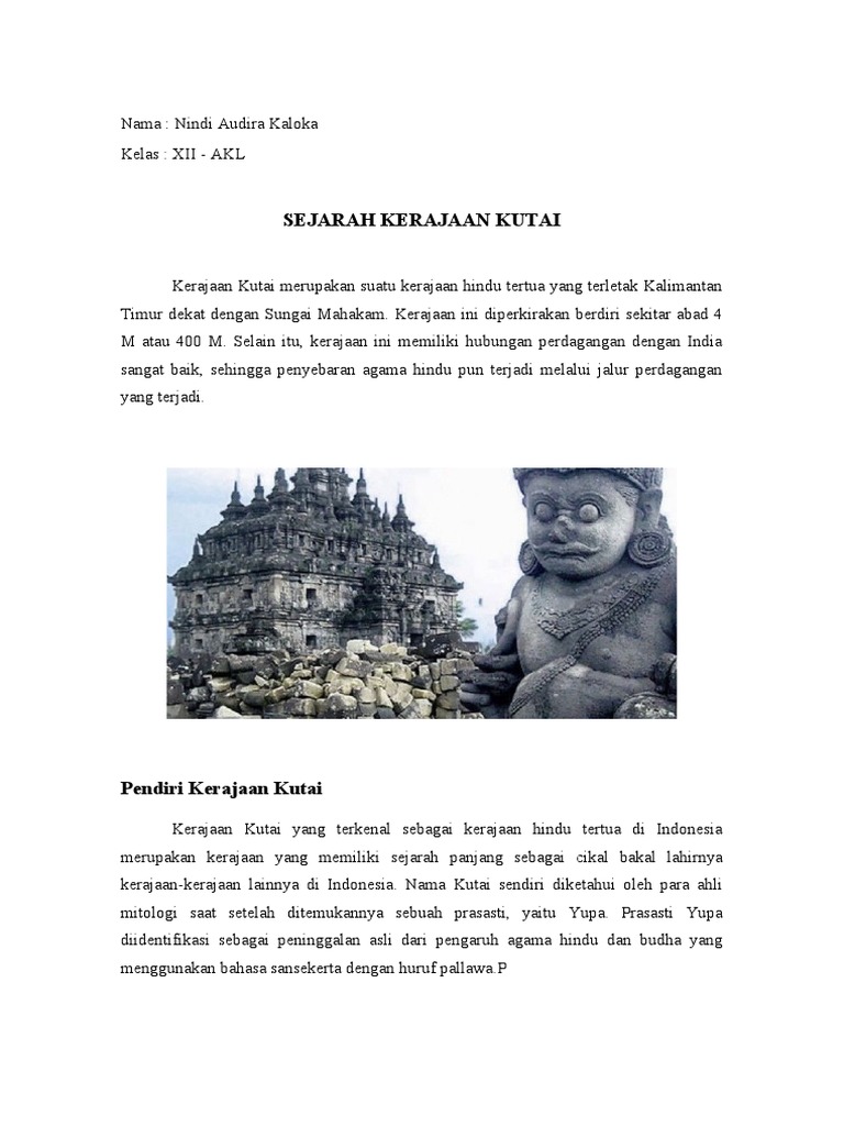 Makalah Pai (Kerajaan Kutai) | PDF | Sejarah
