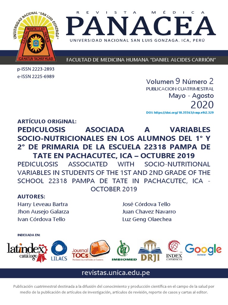 329-Articulo Original-1176-1-10-20200903 PDF | PDF | Parasitología