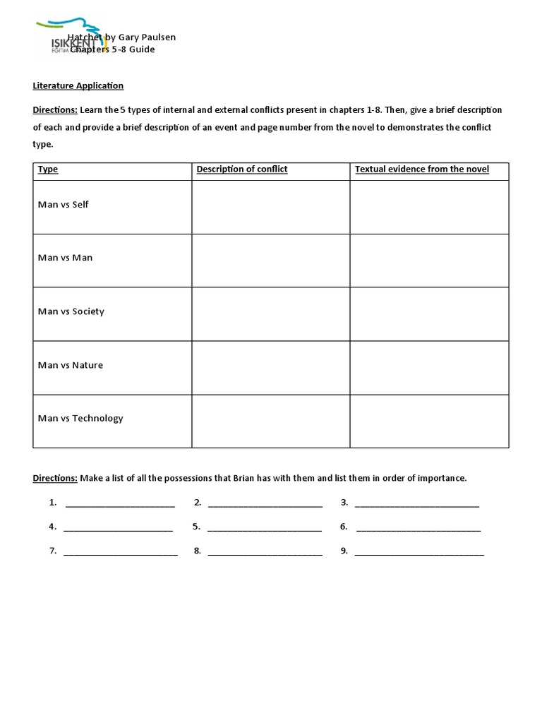 Hatchet Chapters 5-8 Guide | PDF | Thought | Cognition