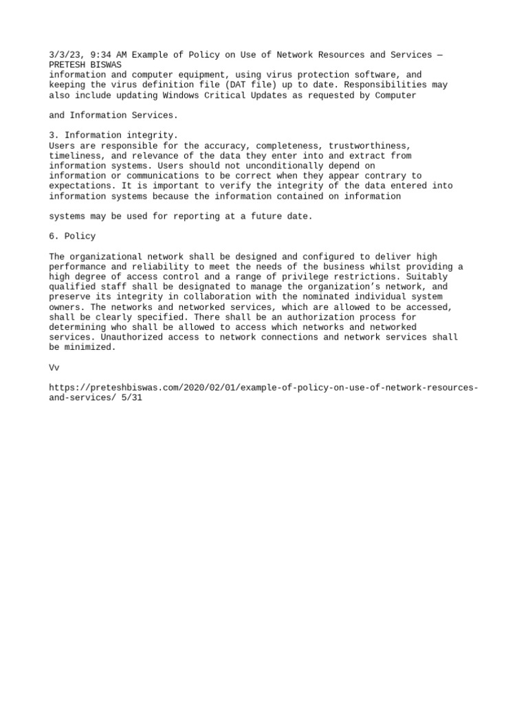Network Policy for IT Professionals | PDF | Computers | Technology ...