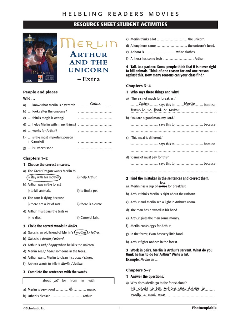 Student Activities Merlin PDF | PDF