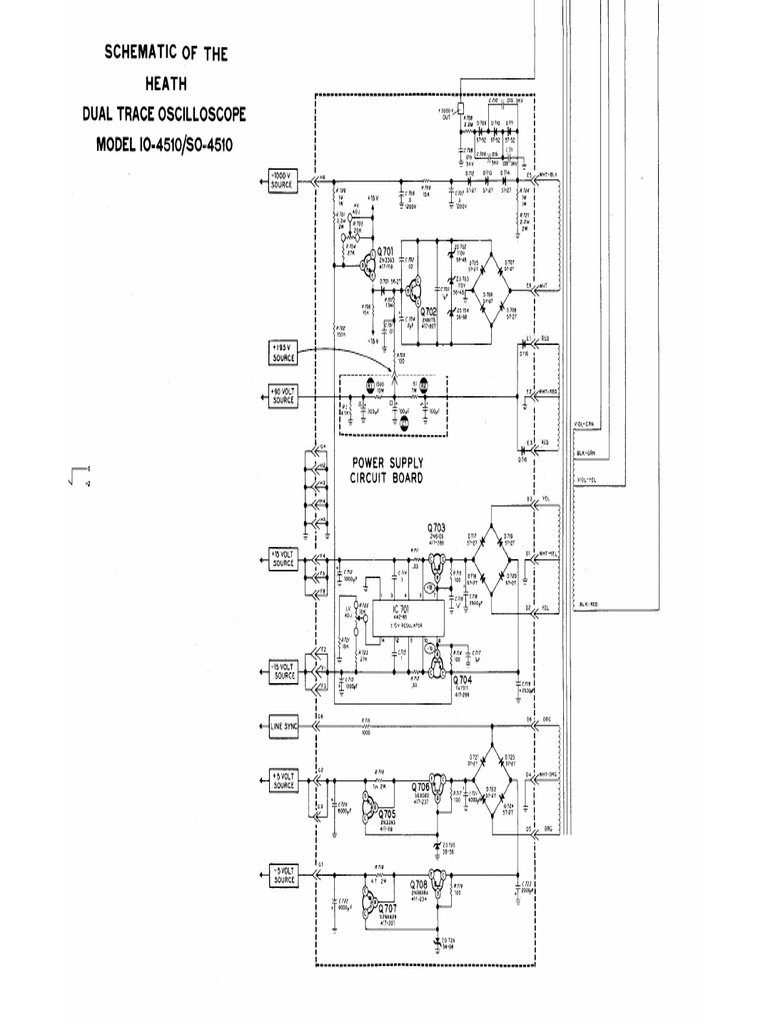 IO-4510 Oscilloscope Schematic | PDF