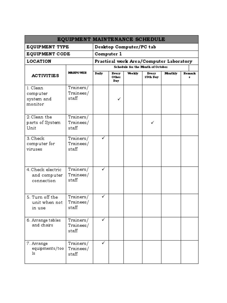 Computer Lab Maintenance Guide | PDF