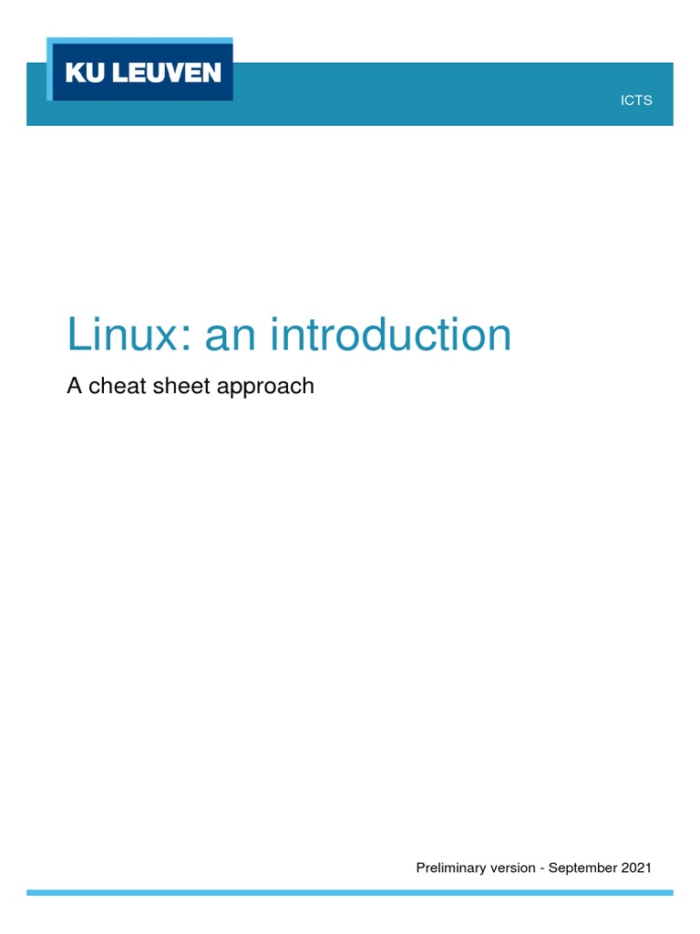 Linux Introduction Binder PDF | PDF