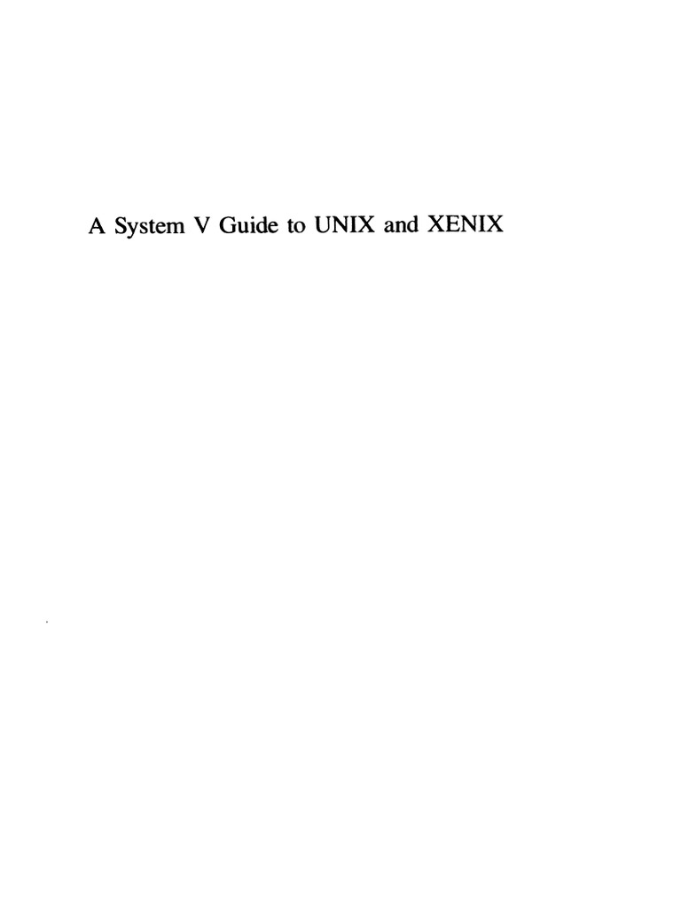 Douglas William Topham (Auth.) - A System V Guide To UNIX and XENIX ...