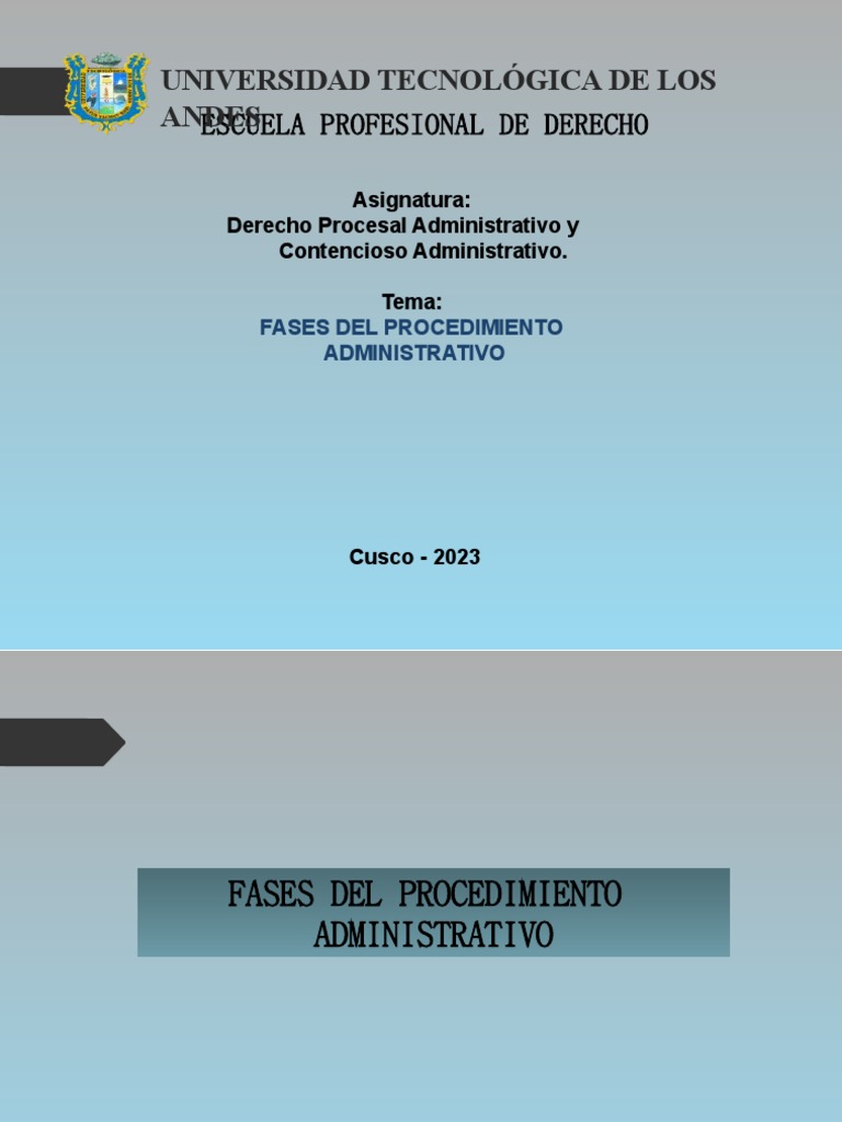 Sesion 6 - Fases Del Procedimiento Administrativo | PDF