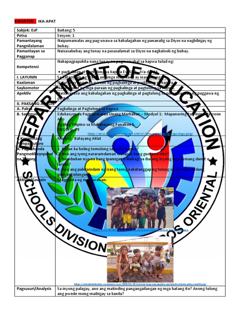 EsP 5 DLP Q4 MODYUL 4 DAY 1 | PDF