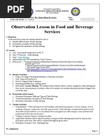 Detailed Lesson Plan in Food and Beverage Service | PDF | Food And ...