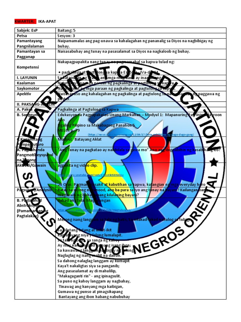 EsP 5 DLP Q4 MODYUL 4 DAY 3 | PDF