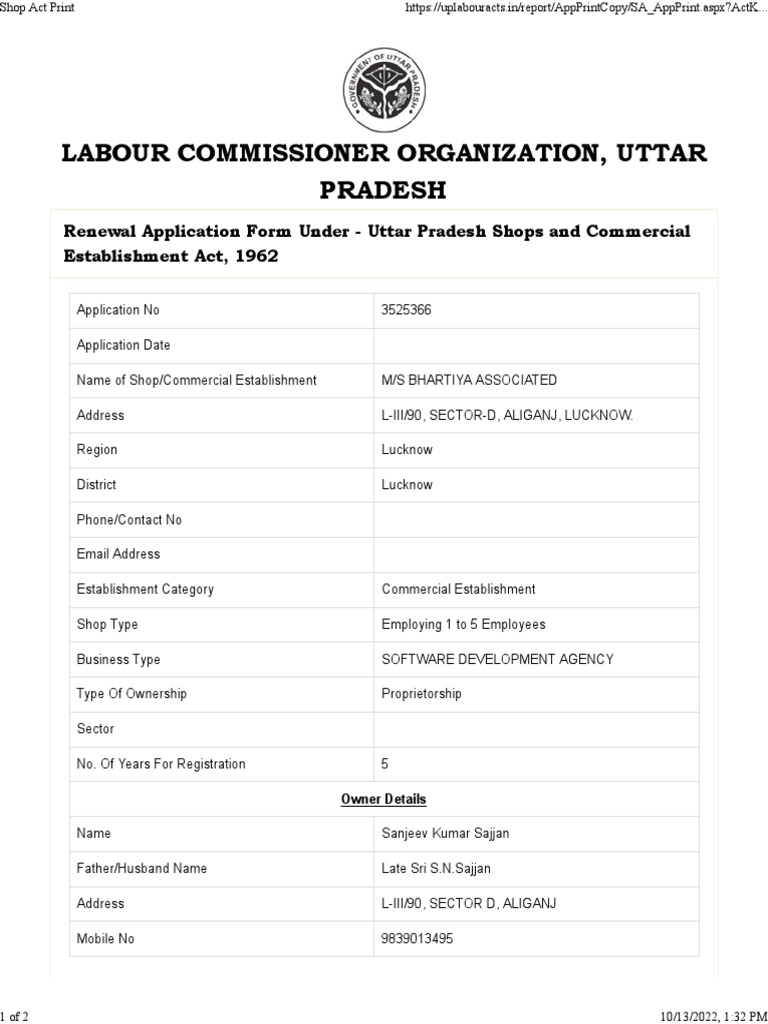 Shop Act Print | PDF | Business | Economies