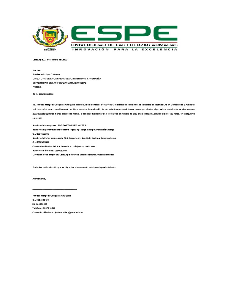 Solicitud Al Director - ADS | PDF