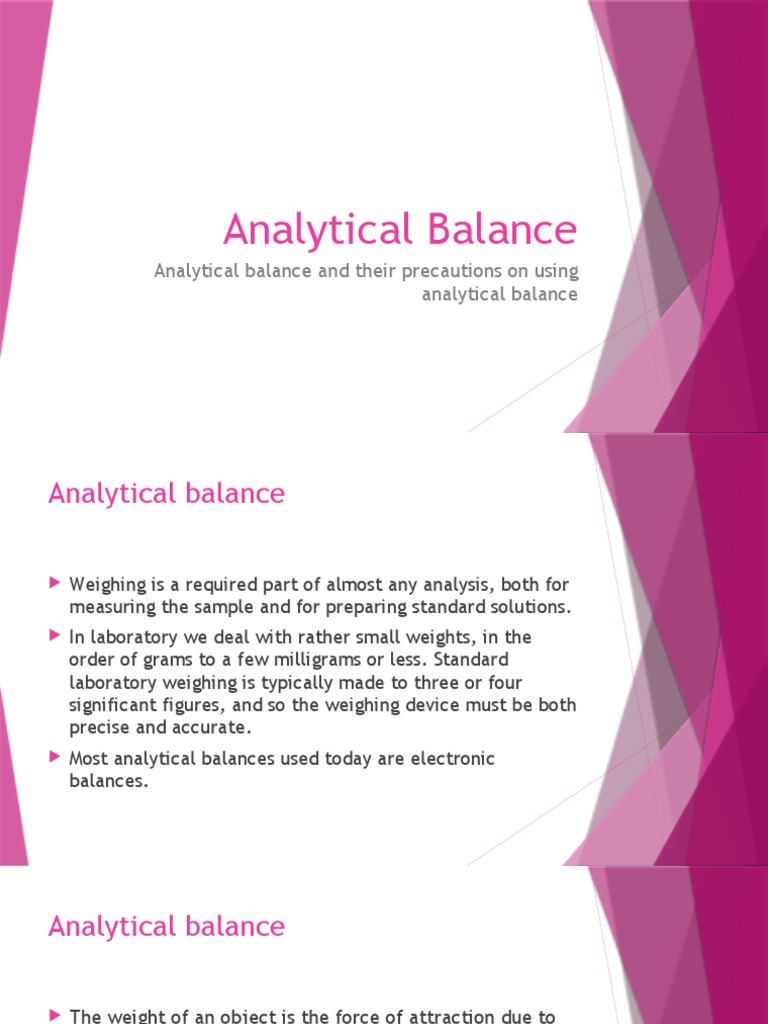 Analytical Balance | PDF