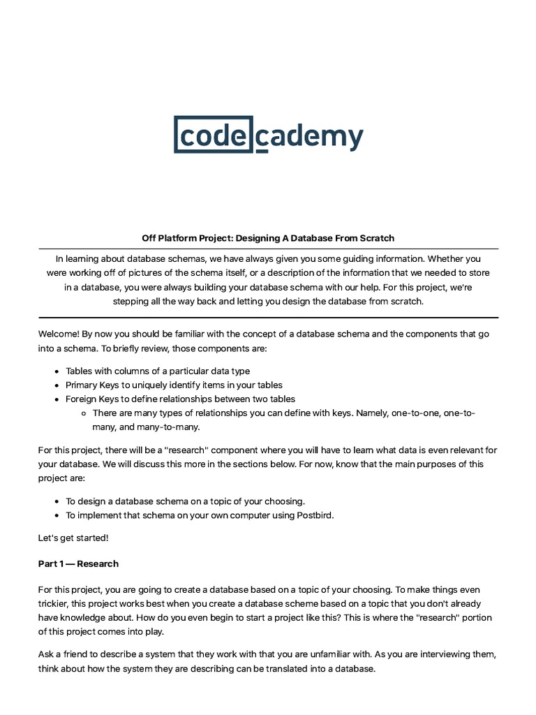 Designing A Database PDF | PDF