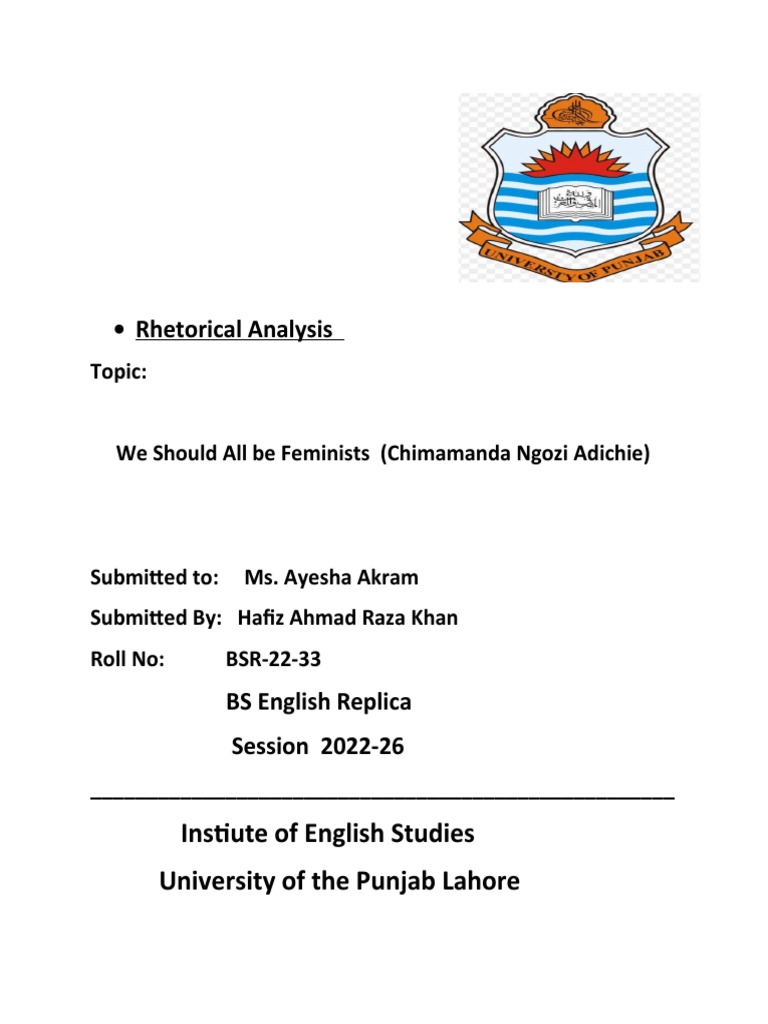 Rhetorical Analysis of Adichie's TED Talk | PDF | Social Science ...