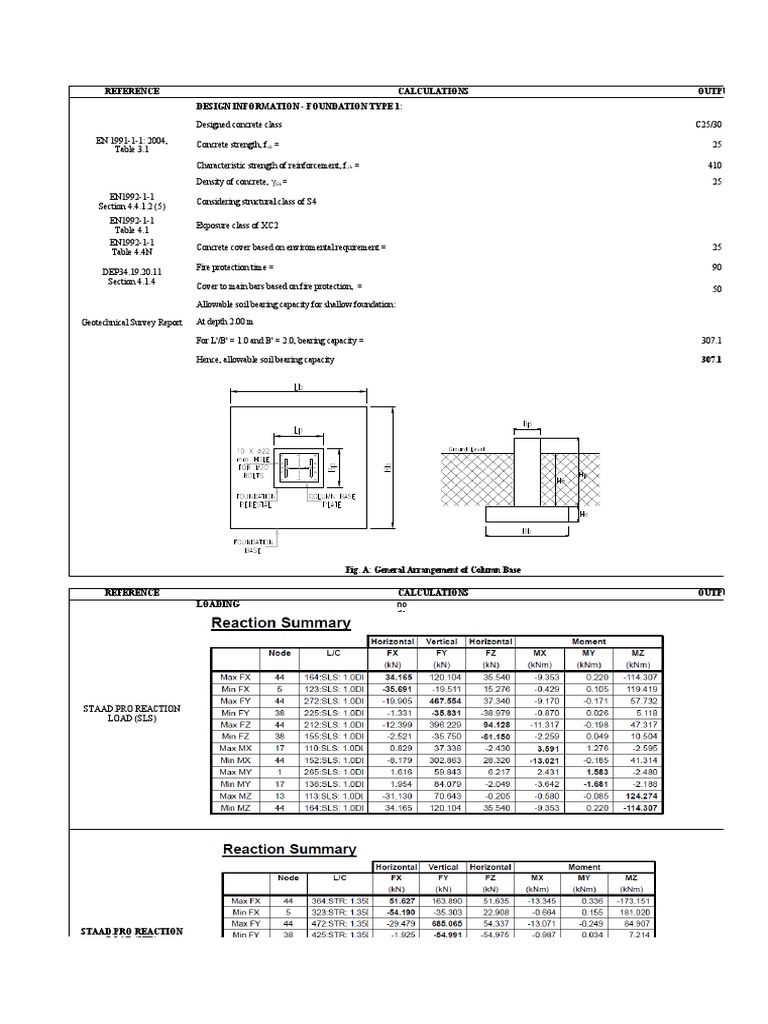 Structural Design Calculations | PDF