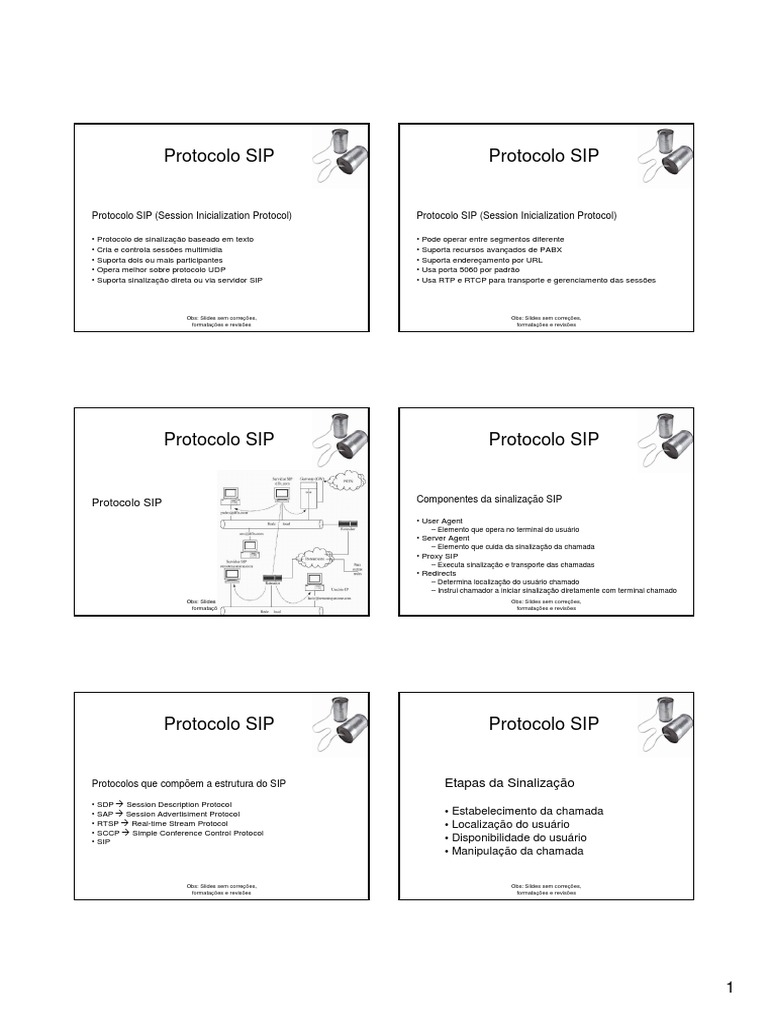 Aula 5 - Protocolo de Sinalização SIP | PDF | Protocolo de início de ...