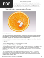 Analysis of Vitamin C in Fruit Juice | PDF | Titration | Chemistry