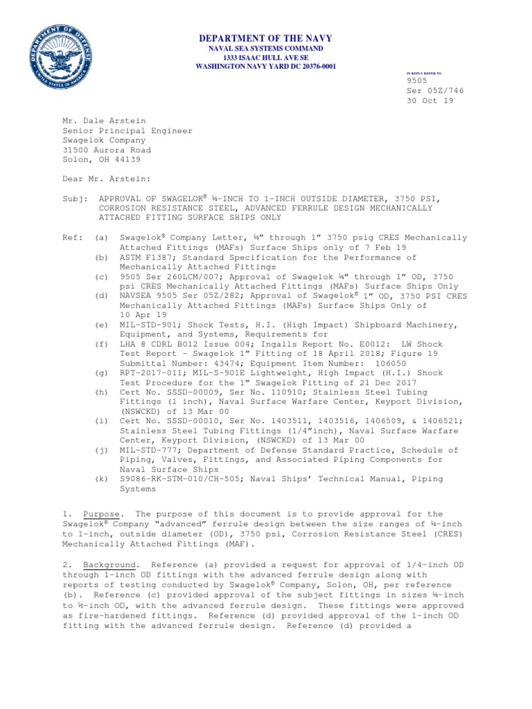 ASTM F1387 Approval Letter PDF | PDF | Pipe (Fluid Conveyance ...