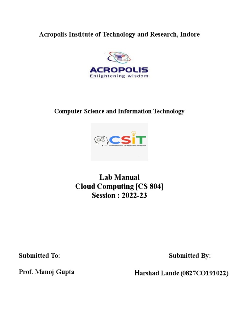 Lab Manual Cloud Computing PDF | PDF | Cloud Computing | Apache Hadoop