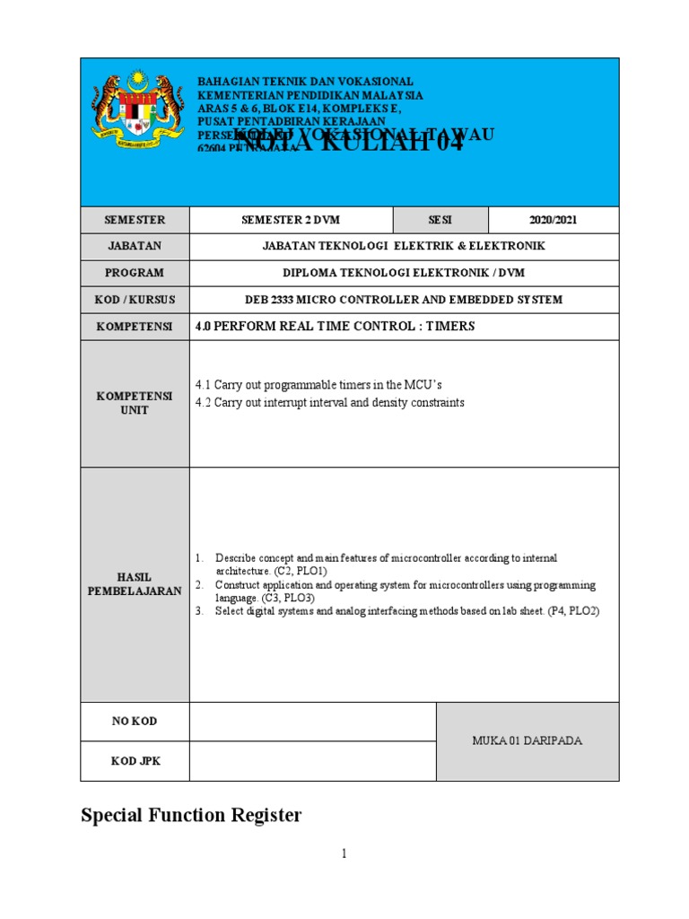 Nota Kuliah 04-C4 | PDF