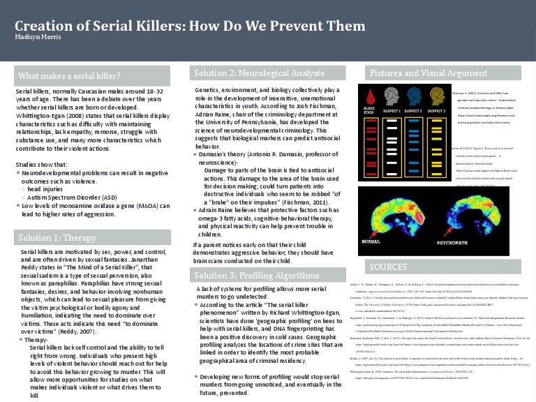 morris- creation of serial killers how do we prevent them poster 1 ...