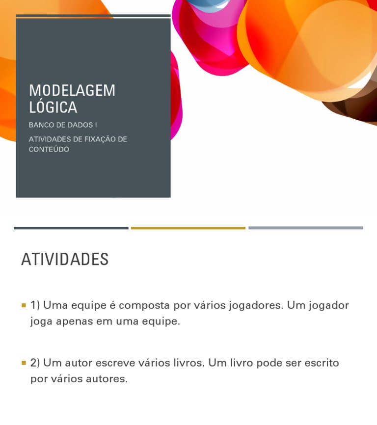 Modelagem Lógica - Atividades | PDF