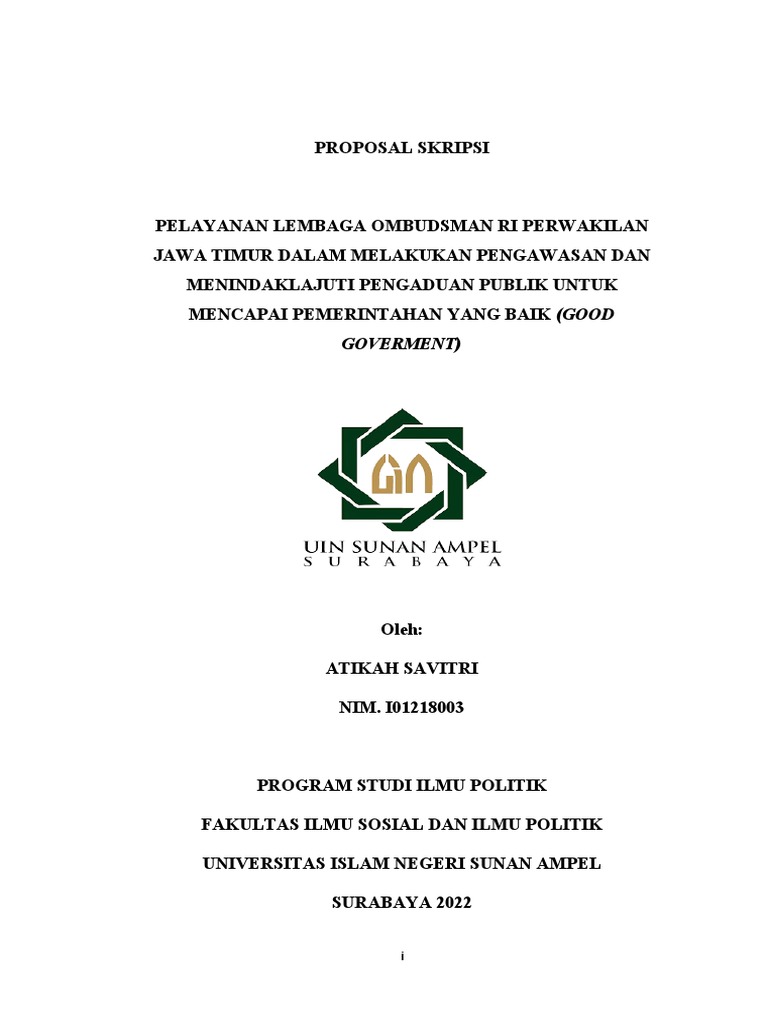 Proposal Skripsi Atikah Fix | PDF