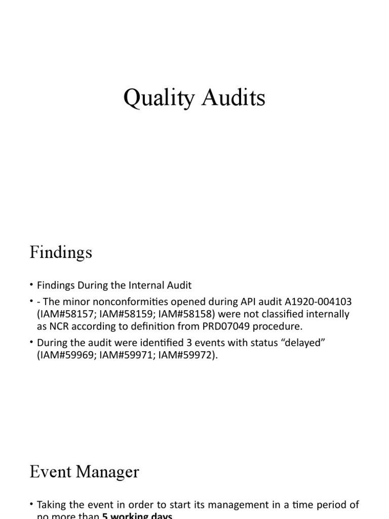 Quality Audits | PDF