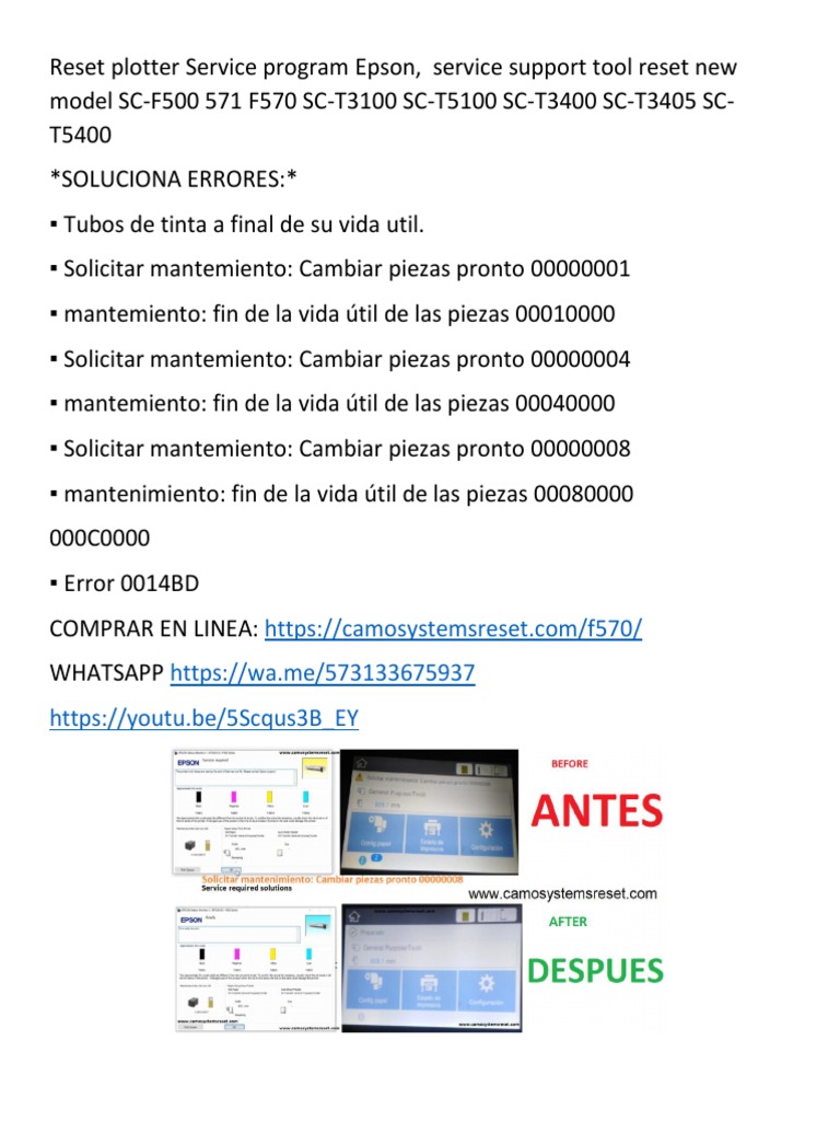 Reset Plotter Service Program Epson F570 Pdf
