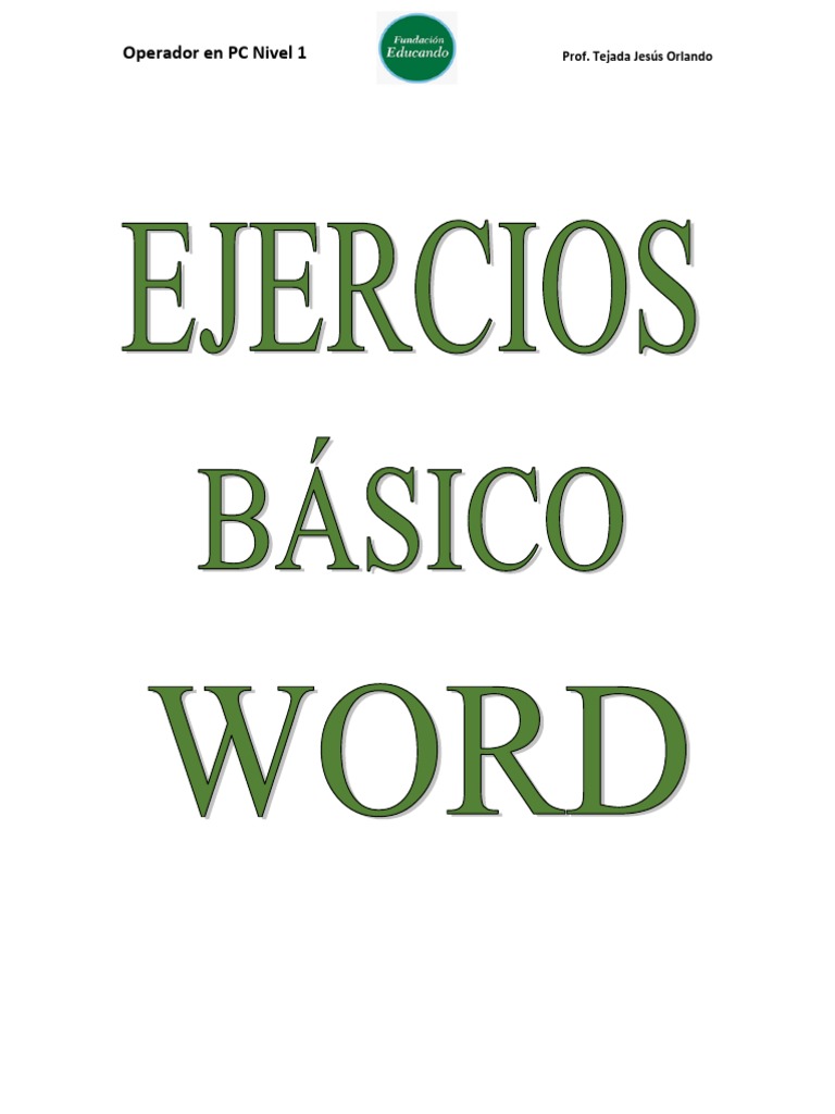 Ejercicios Básicos De Word Pdf Pdf Nieve Patata