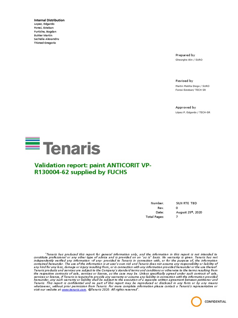 ANTICORIT VP-R130004-62 - Validation Report PDF | PDF