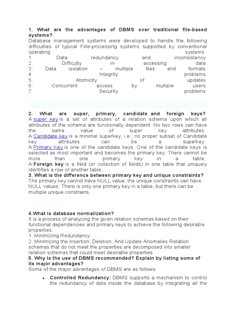 DBMS QUESTION.docx | PDF