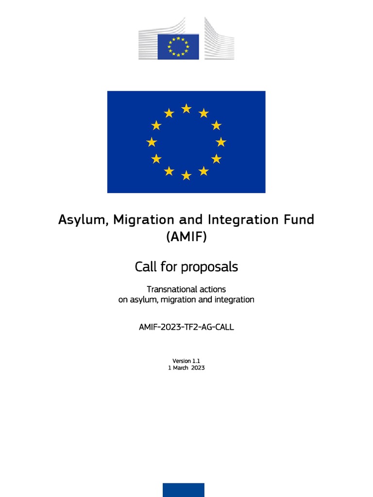 call-fiche_amif-2023-tf2-ag_en.pdf | PDF | Human Migration | European Union