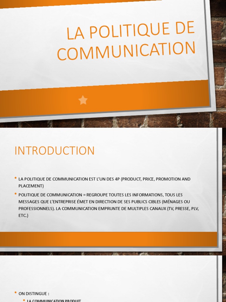 Politique de Communication en Entreprise | PDF | Publicité | Business