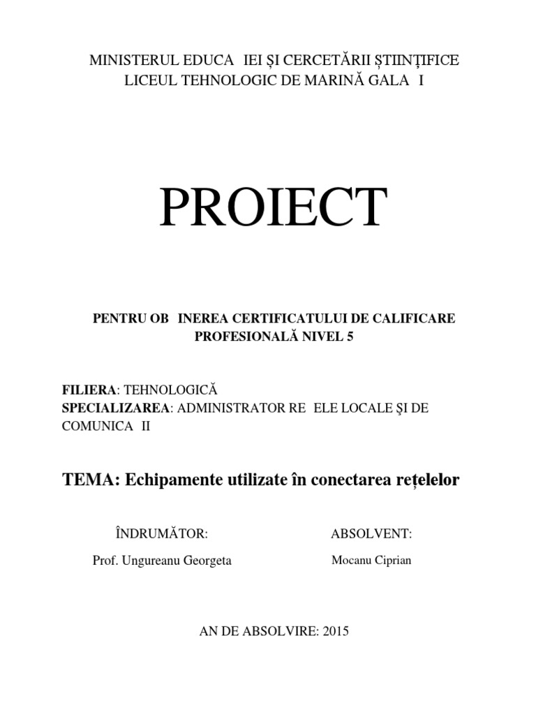 Atestat Mocanu de Listat PDF | PDF