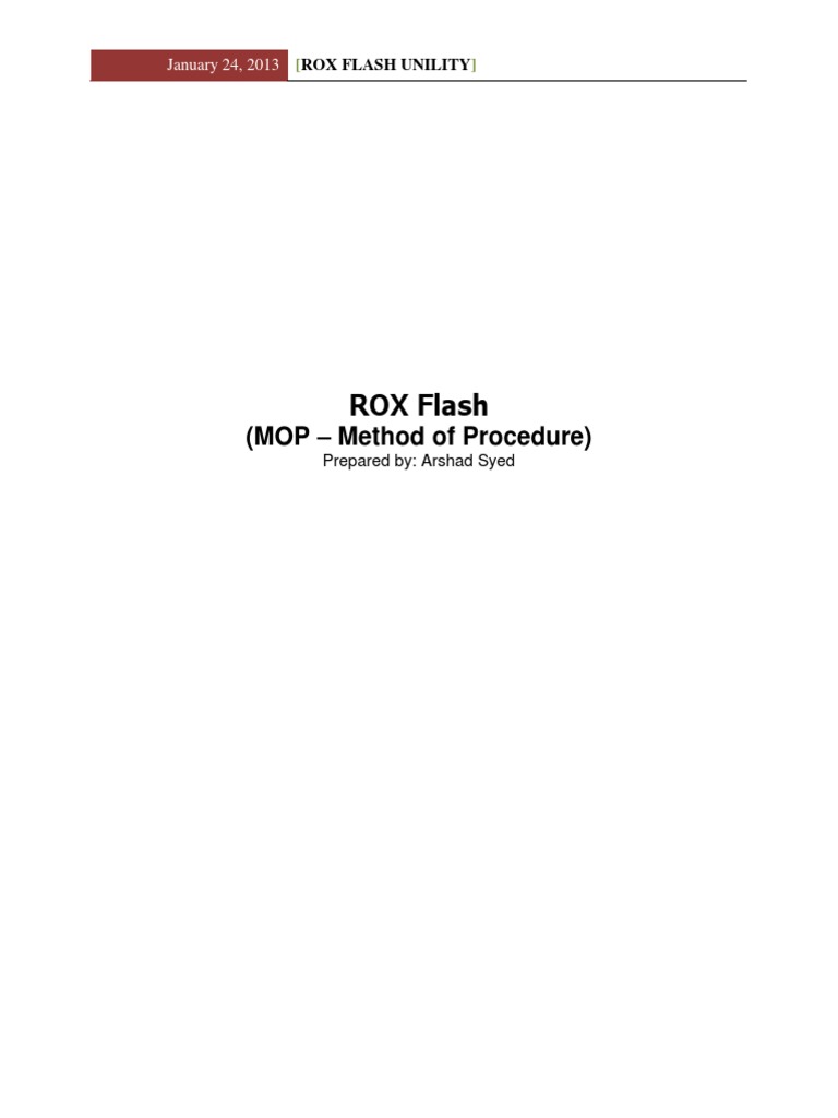 ROXv2 Flash Utility | PDF