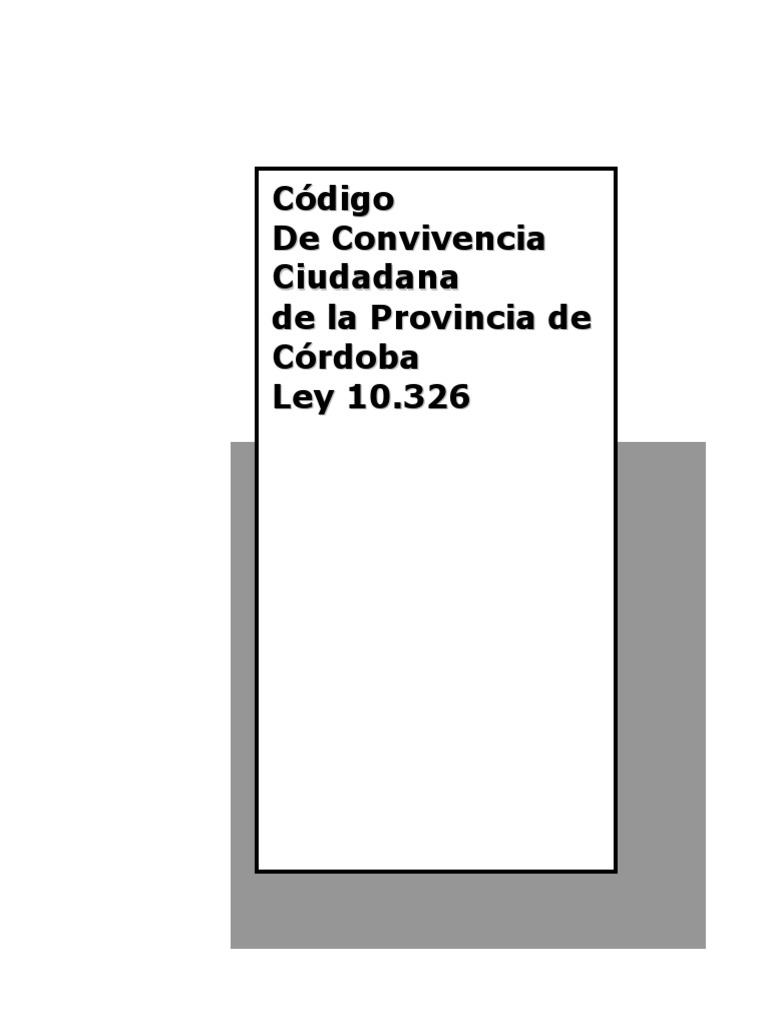 Código de Conv. Ciudadana Ley 10.326 PDF | PDF | Multa (pena) | Estatuto de limitaciones