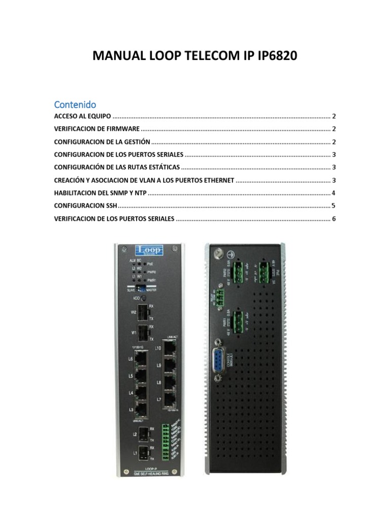 Manual Loop Telecom TLPoIP PDF | PDF